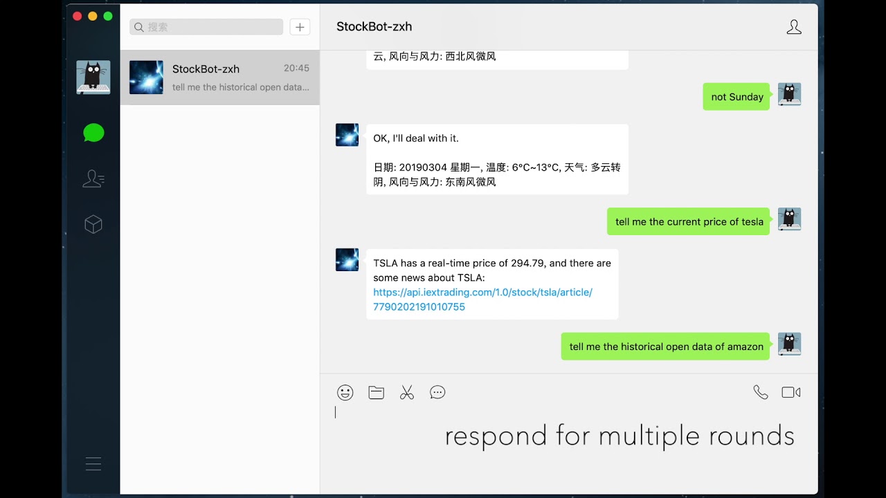 Stockbot A Chatbot Providing Weather And Stock Information Youtube