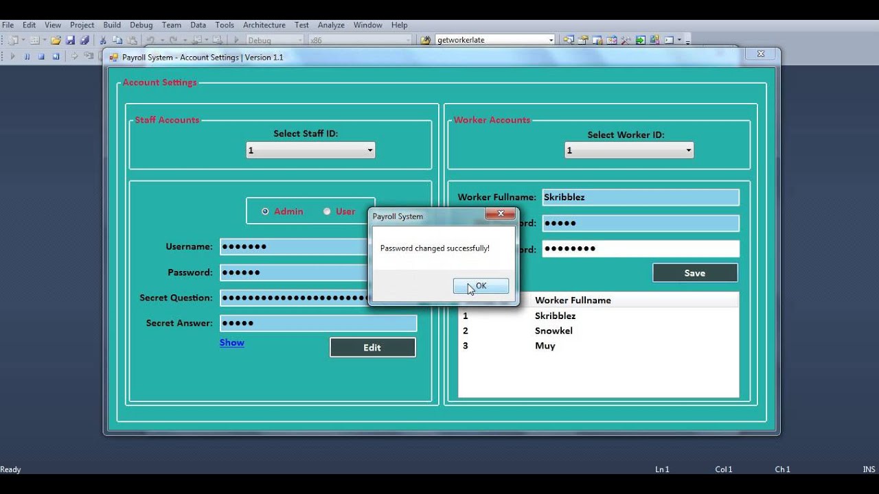 Vb Net Payroll System Youtube