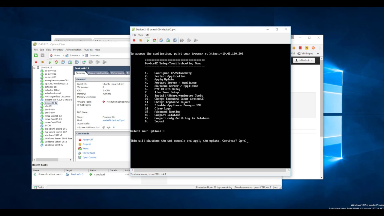 Update Device42 Appliance Howto Youtube