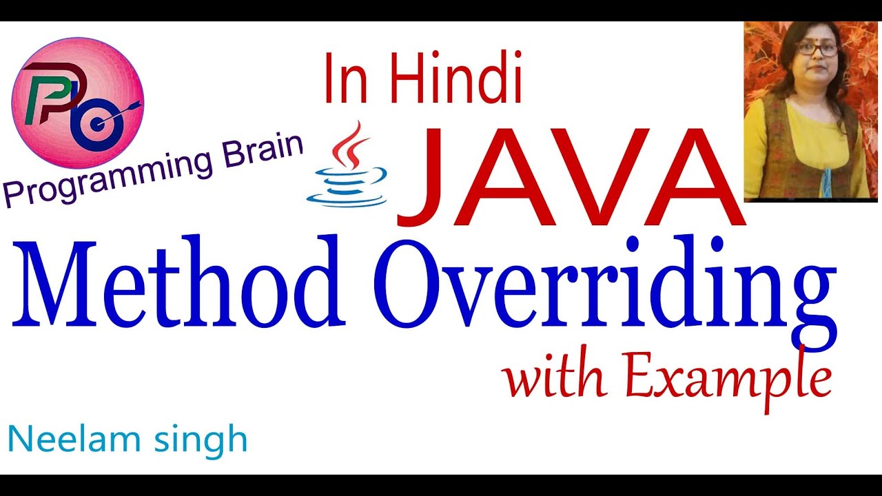 Method Overriding In Java With Example Youtube