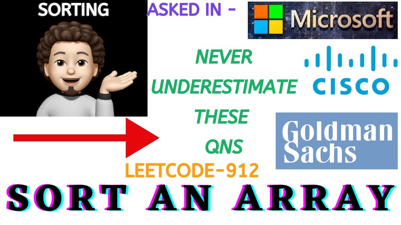 Sort An Array Leetcode 912 Codestorywithmik Youtube