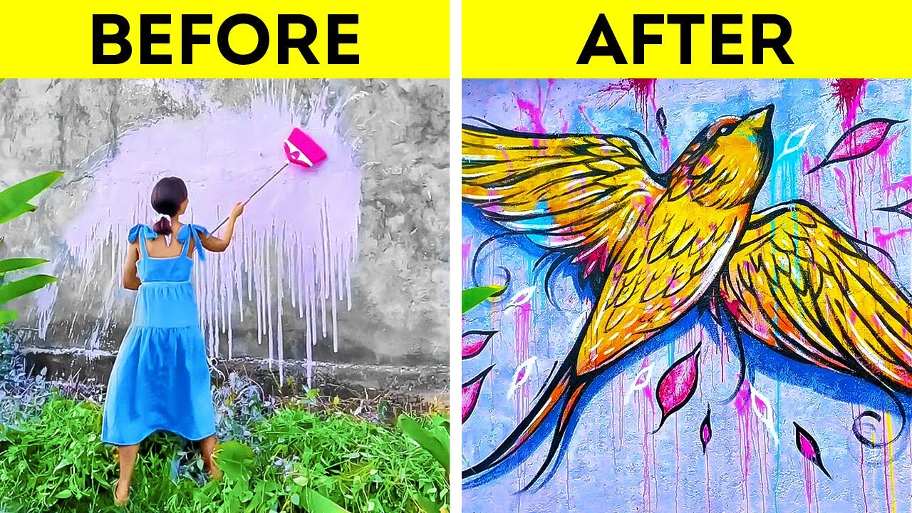 Incredible Wall Decoration And Wall Painting Ideas Using Ordinary