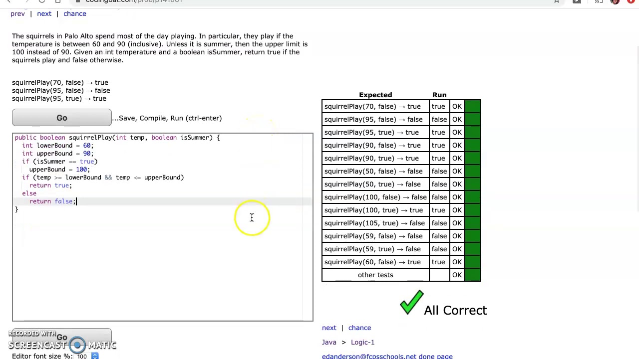 Codingbat Logic 1 Squirrelplay Youtube
