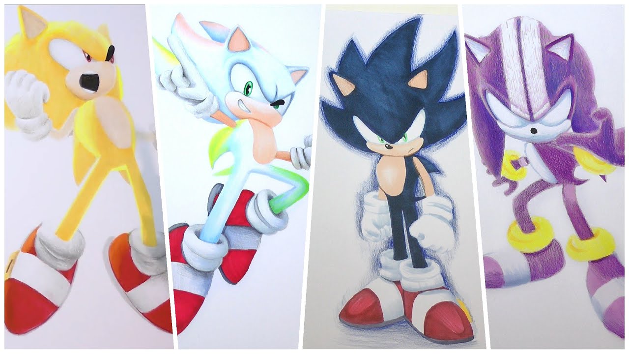 Drawing Sonic Super Forms And Transformations Youtube