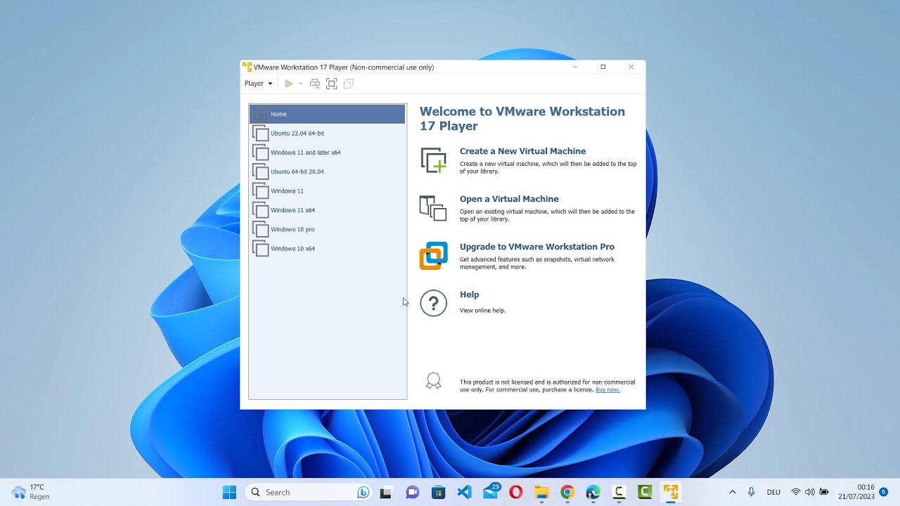 How To Install Vmware Workstation Player In Windows 11 Youtube