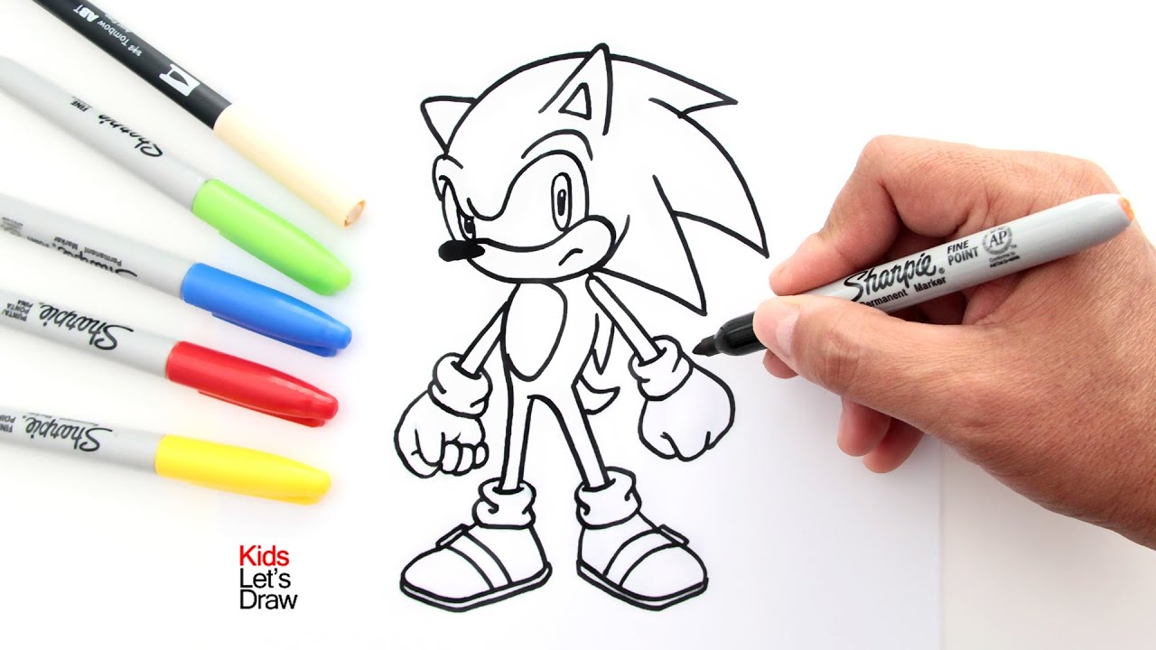 Cómo Dibujo A Sonic Cómo Dibujar El Sonic Vs Shadow De La Película