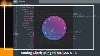 Analog Clock Using Html Css U0026 Js Doovi