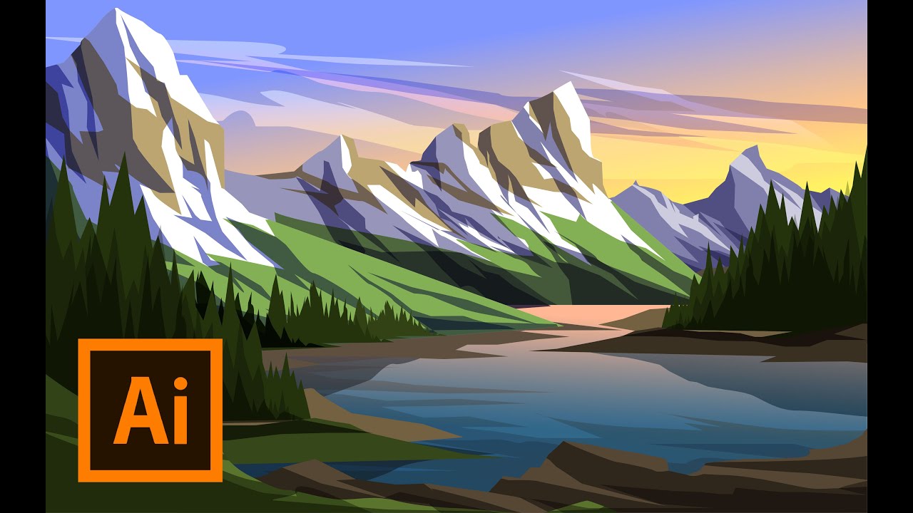 How To Draw Mountains In Adobe Illustrator