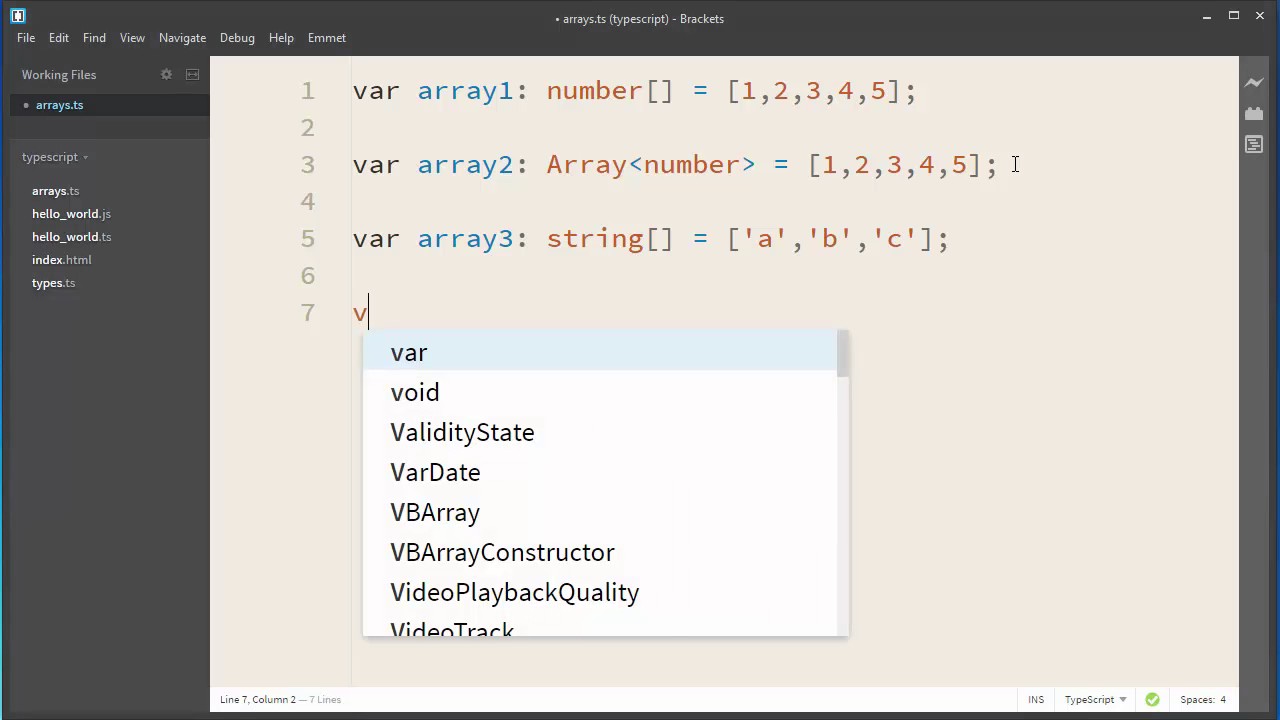 Arrays In Typescript Youtube