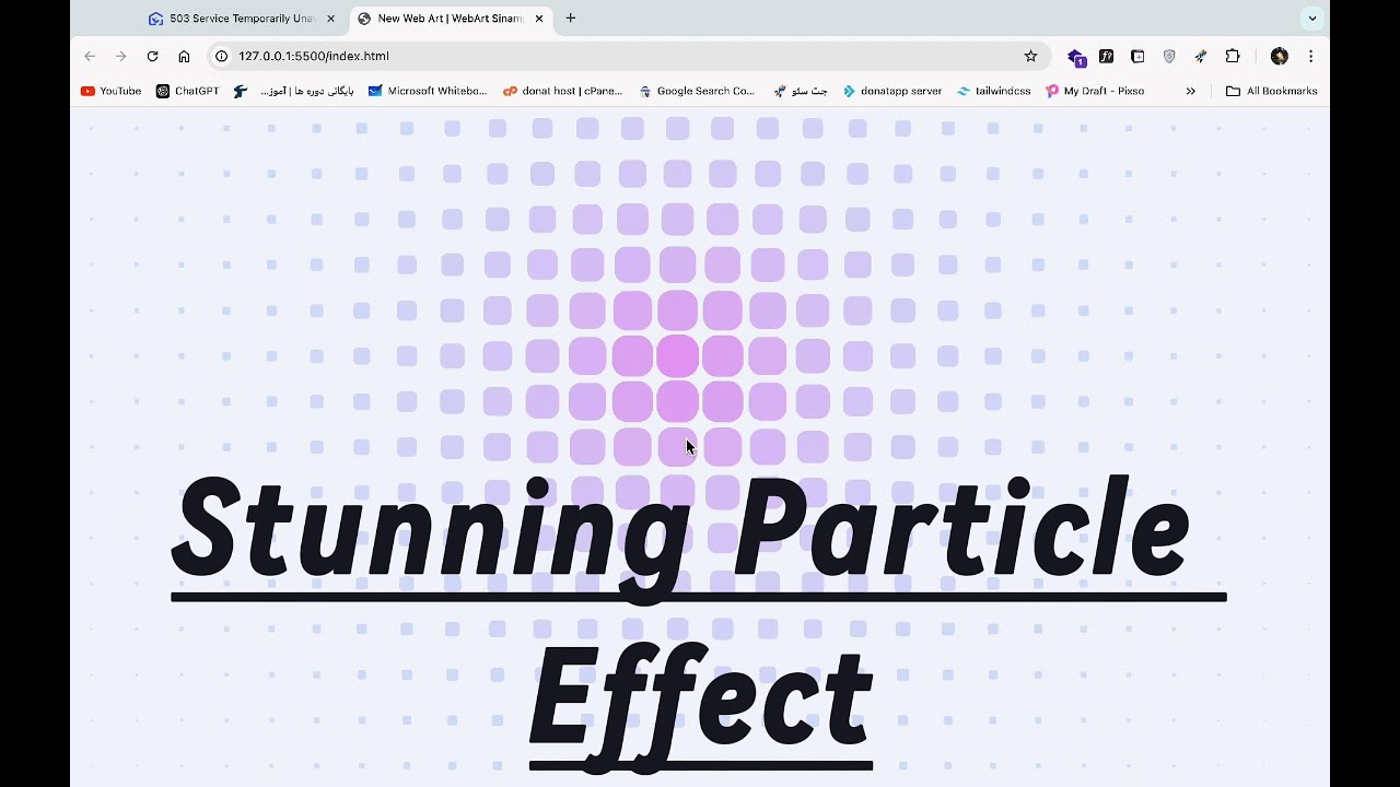 Webart Interactive Particle Grid Animation With Mouse Control Html