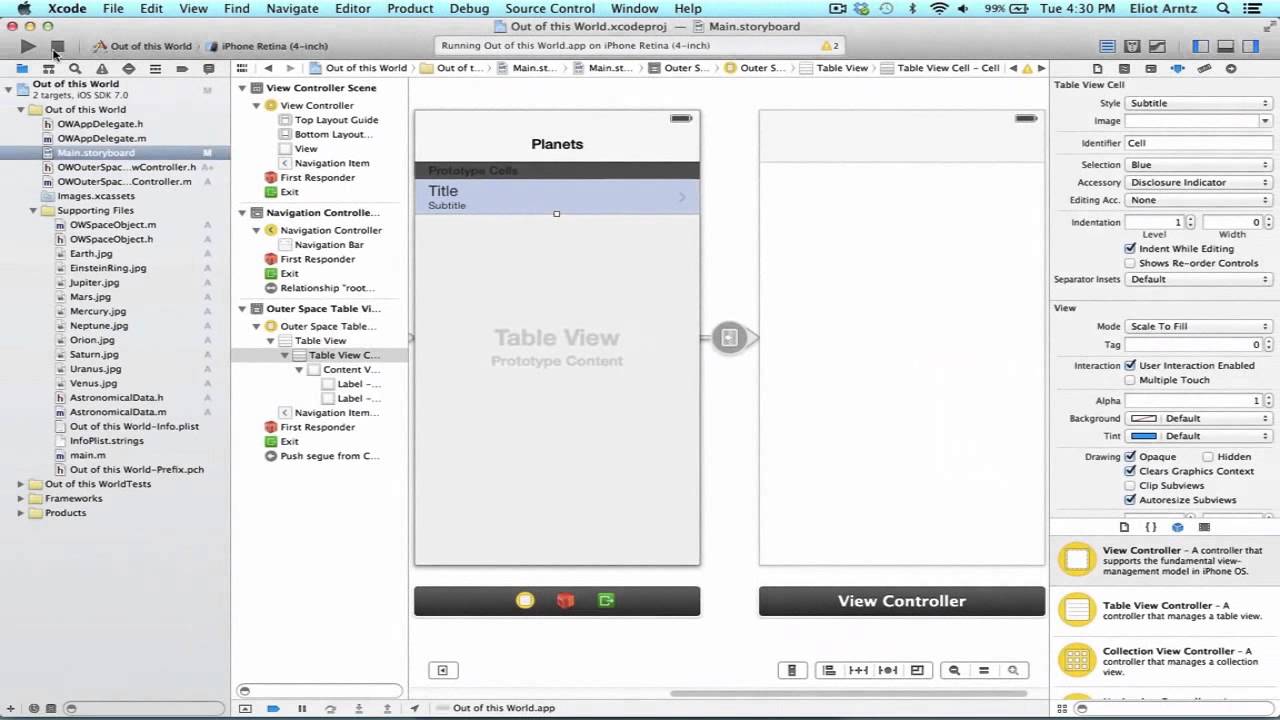 Ios Programming Tutorial Use Of Uinavigationcontroller Part 2