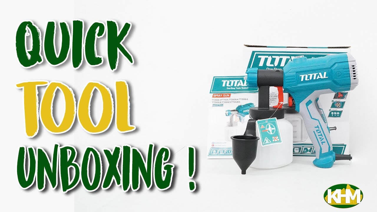 Quick Unboxing Total Tt3506 Electric Paint Spray Gun 450w Youtube