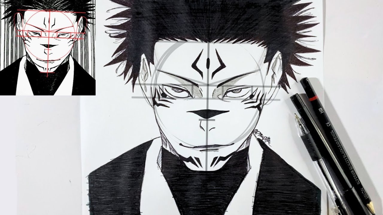 How To Draw Sukuna From Jujutsu Kaisen How To Draw Anime Step By