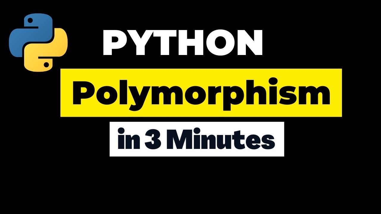Polymorphism Object Oriented Programming Python Tutorial Youtube