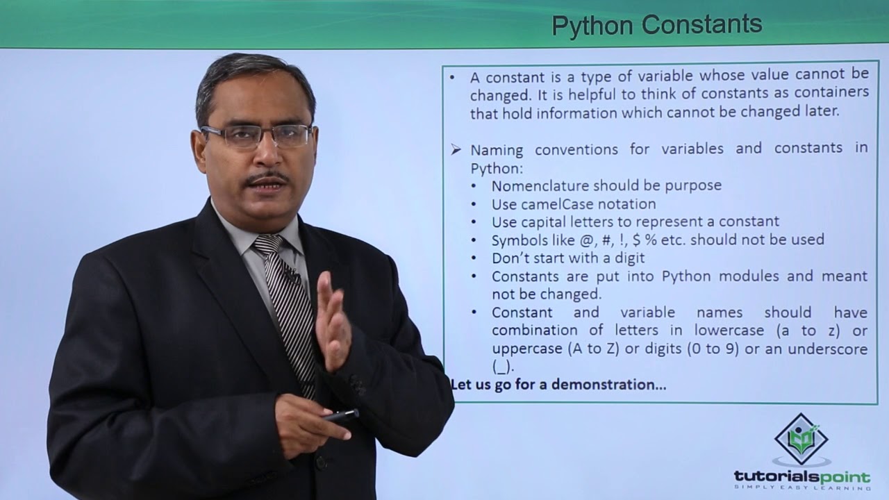 Python Variables And Constants Youtube