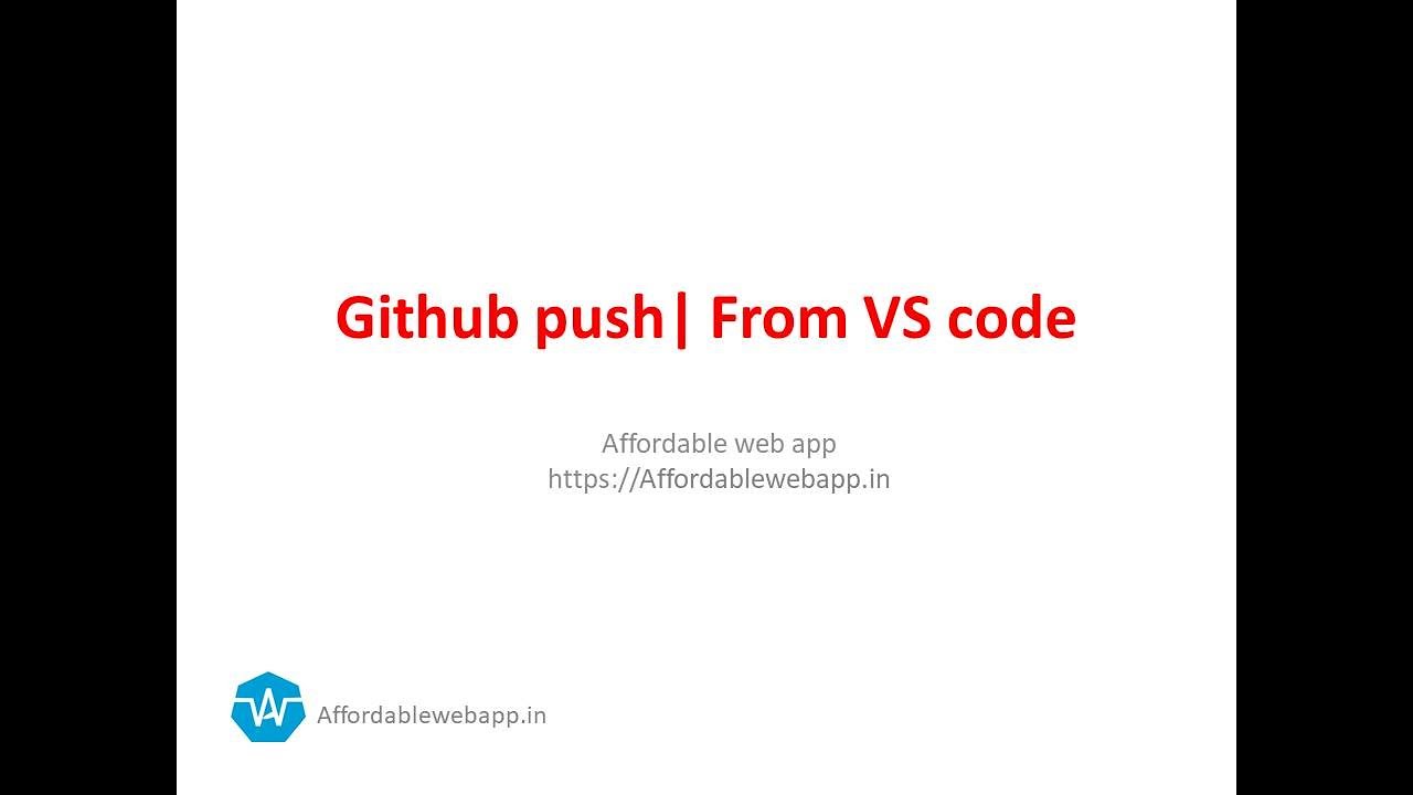 Github Push From Vs Code Youtube