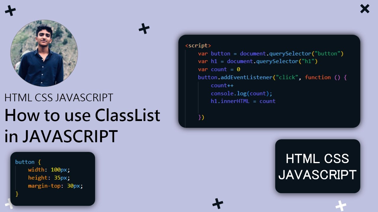 How To Use Classlist In Javascript Youtube