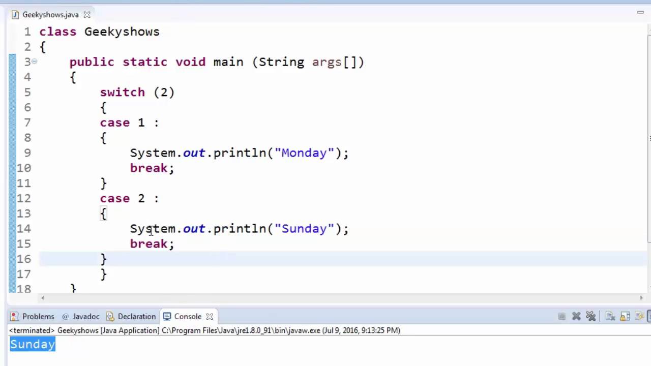 39 Switch Statement In Java Programming Hindi Youtube