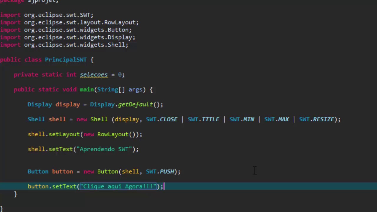 Utilizando Swt No Java Passo A Passo Youtube