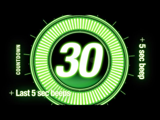 Countdown 30 Seconds V79 Timer With Sound And Shoot Alarm Effect Hd