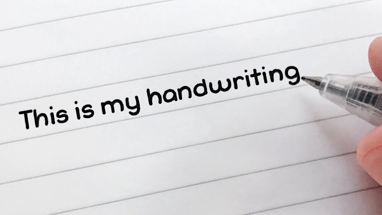 My Handwriting Youtube