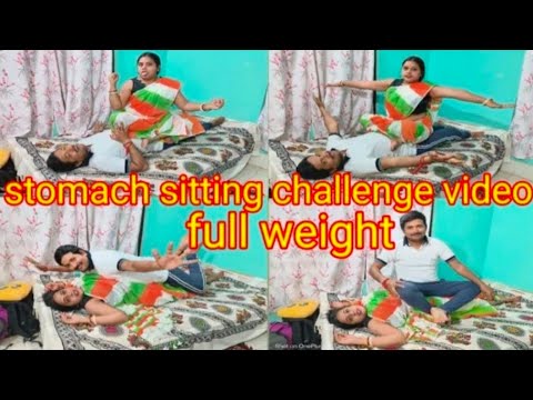 Human Chair Sitting Challenge Husband Wife Face Trampling Challenge