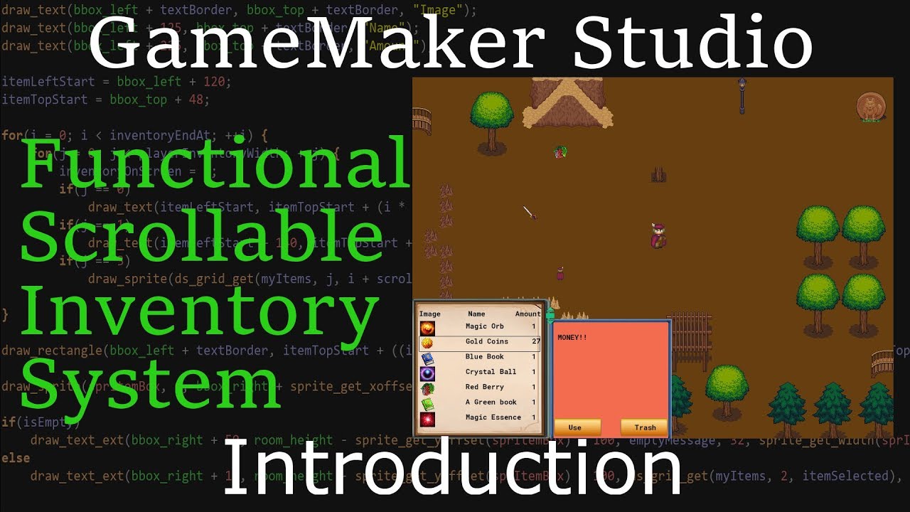 Gamemaker Studio Inventory System Tutorial Intro Youtube