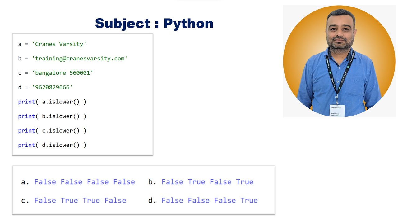 Python String Islower Youtube