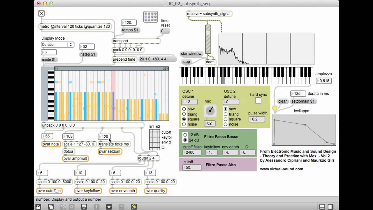 Step Sequencer In Max Msp Youtube