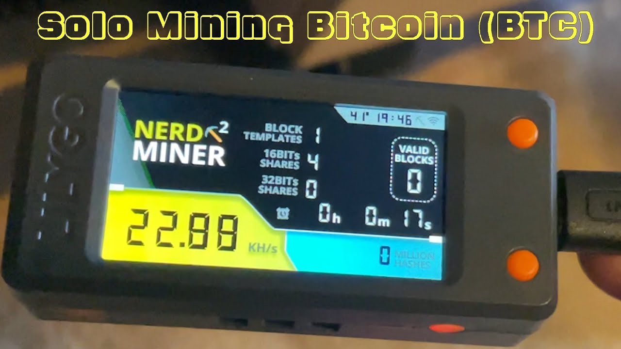Solo Mining Bitcoin Btc With Nerd Miner Case Installation Youtube