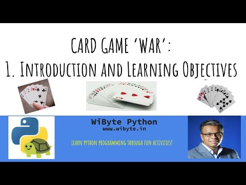 1 Card Game War Introduction And Learning Goals Youtube