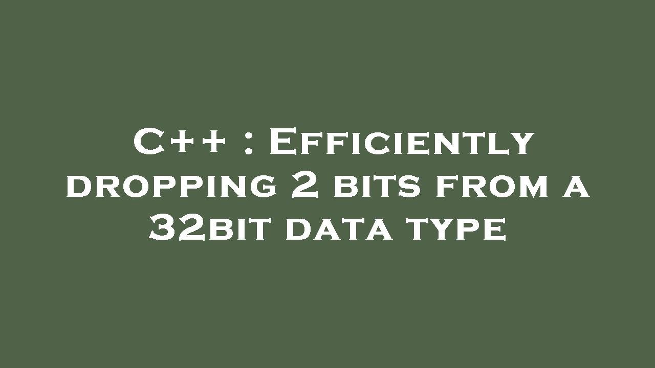 Data Type In C Bits At Albertha Janes Blog
