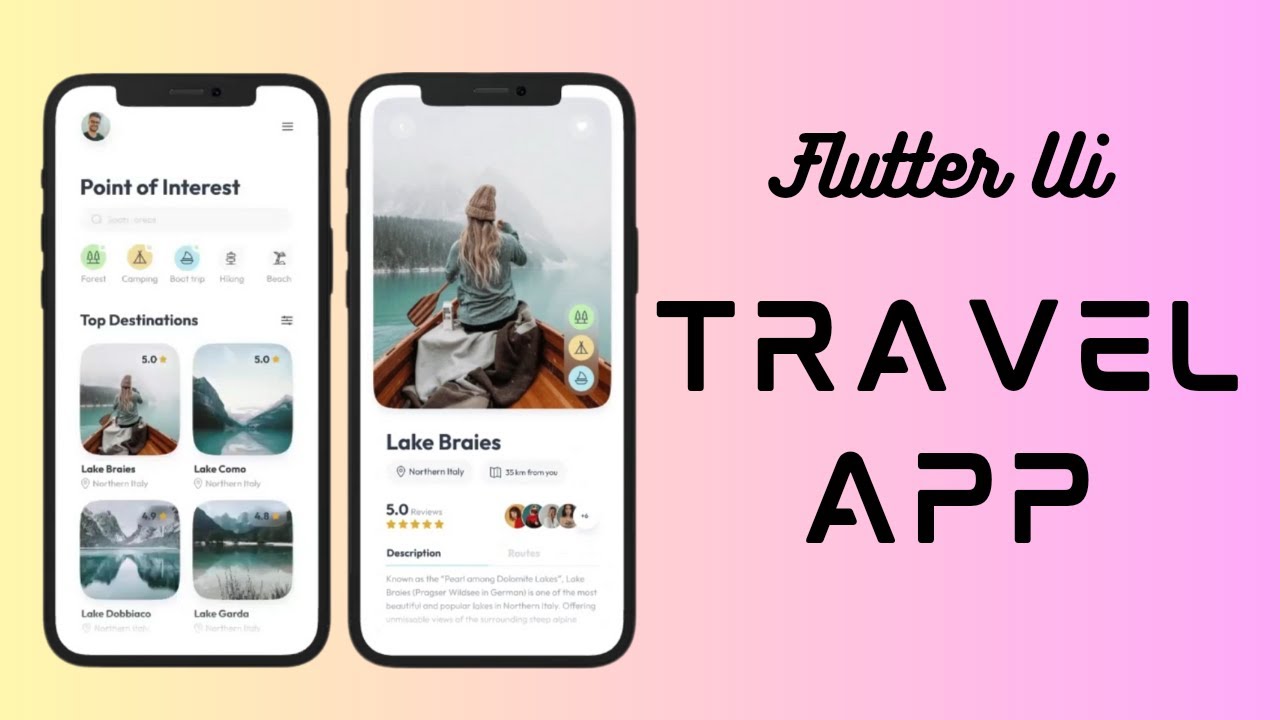 Flutter Travel App Ui Design Speed Code Flutter Ui Design Tutorial