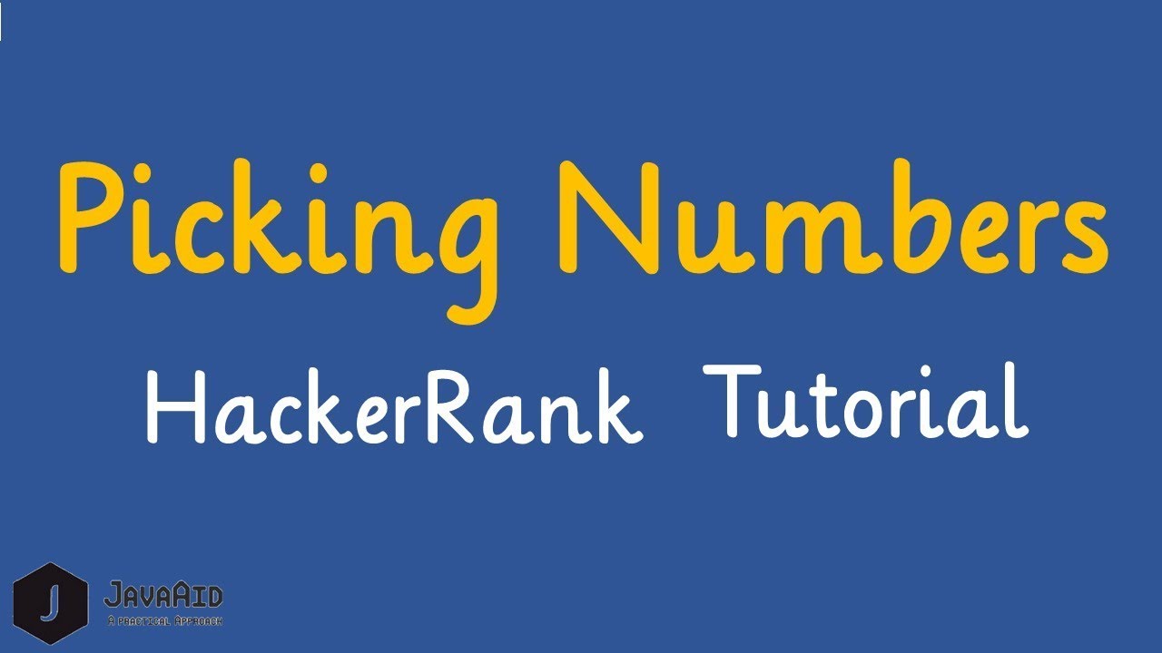 Picking Number Hackerrank Solution Youtube