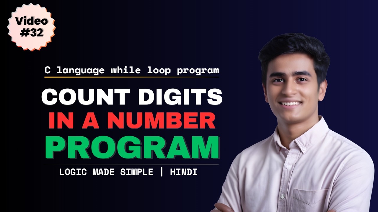 Count Digits In A Number Using C Language While Loop Program