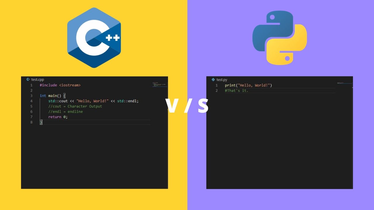 Python Vs C Code Comparison The Parenthesis Youtube