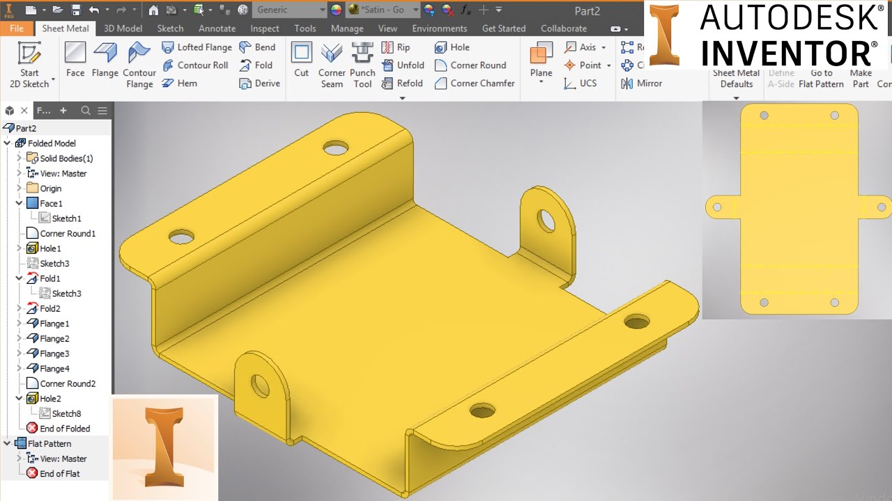 How To Make A Sheet Metal Drawing In Inventor At Aaron Levine Blog