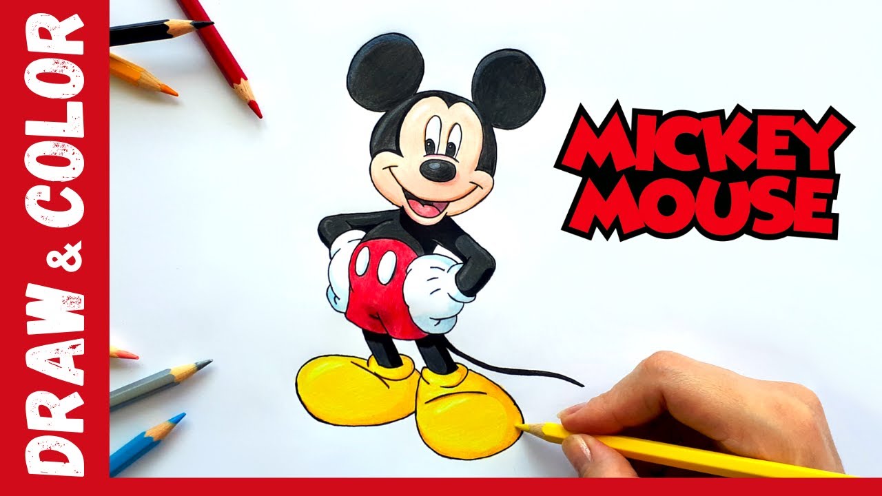 Drawing And Coloring Mickey Mouse Disney Timelapse Youtube