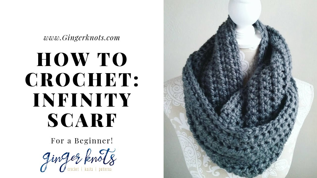 How To Crochet An Easy Infinity Scarf Crochet Tutorial For Beginners