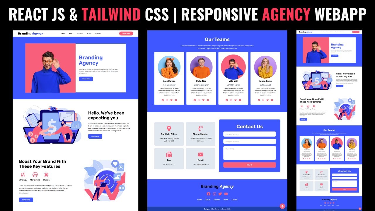 Build A Complete Responsive Agency Website With React Js Tailwind Css