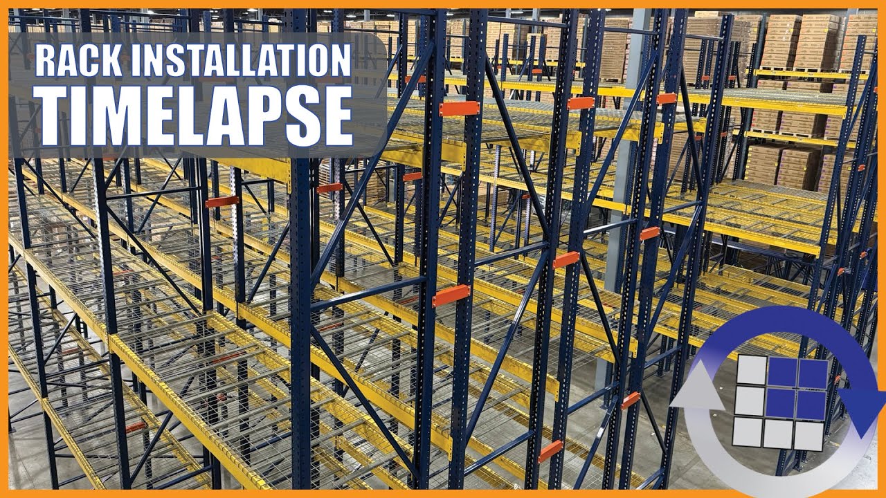 Double Deep Selective Pallet Racking Installation Timelapse Logic