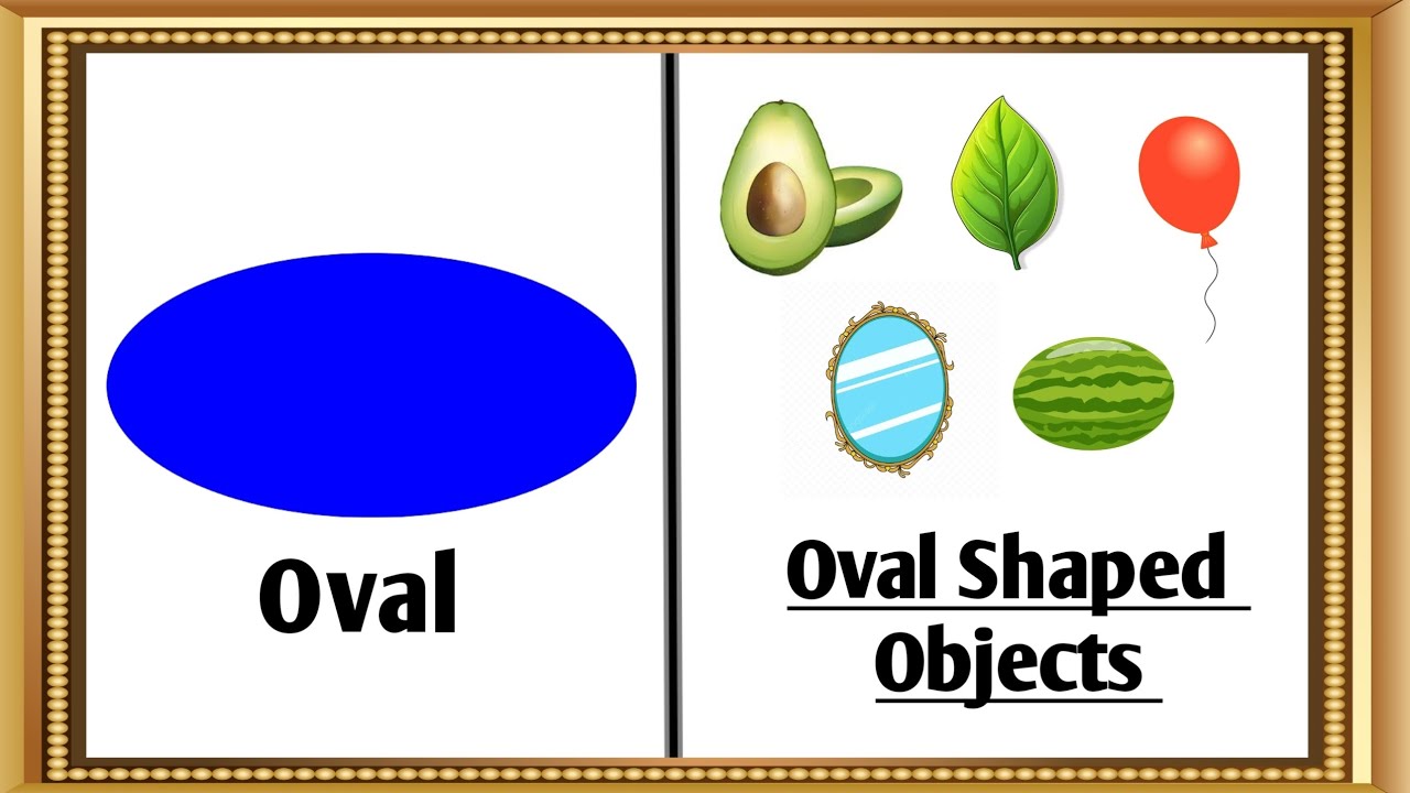 Oval Shape Oval Shaped Objects Name Flat Shapes Geometric Shapes