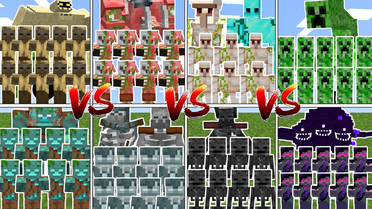 Biome Army Tournament Minecraft Mob Battle Youtube