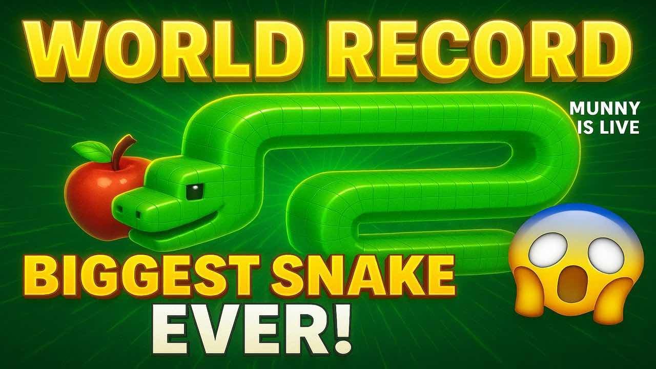 World Record Snake Game рџђќрџ ґ Munny Is Live Epic High Score Challenge