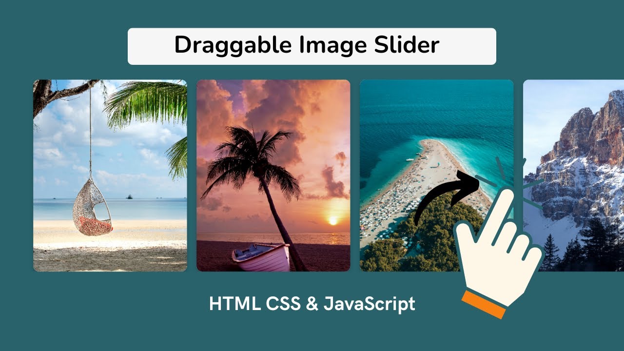Create Draggable Image Galleries Using Html Css And Javascript Youtube