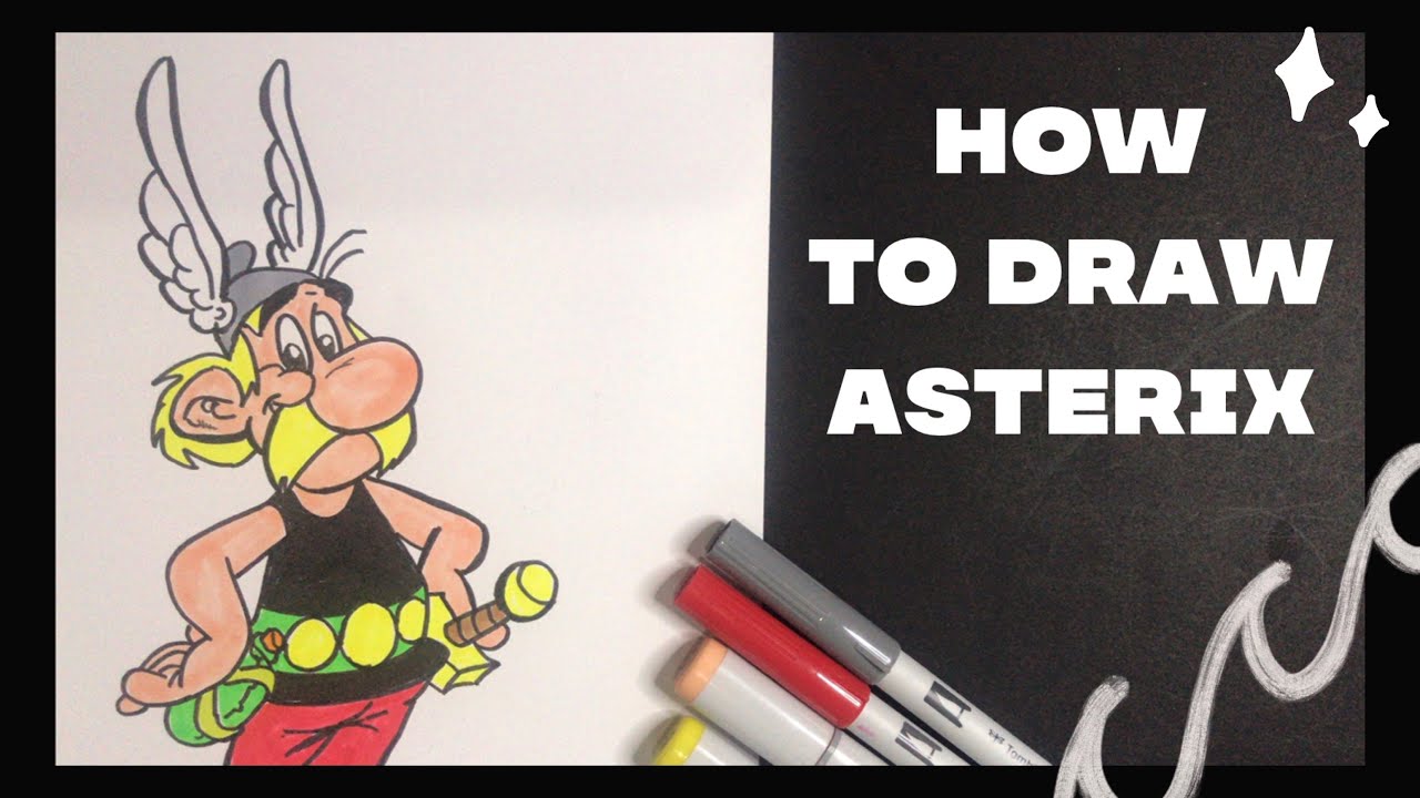 How To Draw Asterix Step By Step Art For Kids Youtube