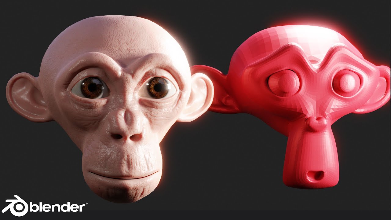 Realistic Suzanne Redesign Blender Timelapse Youtube
