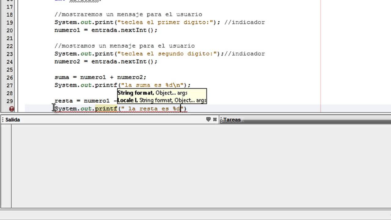 Operaciones Basicas En Netbeans Java Youtube