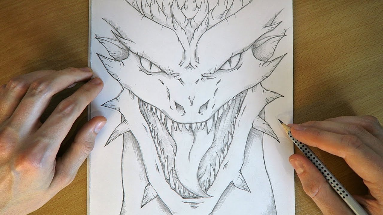 How To Draw A Dragon Head Narrated