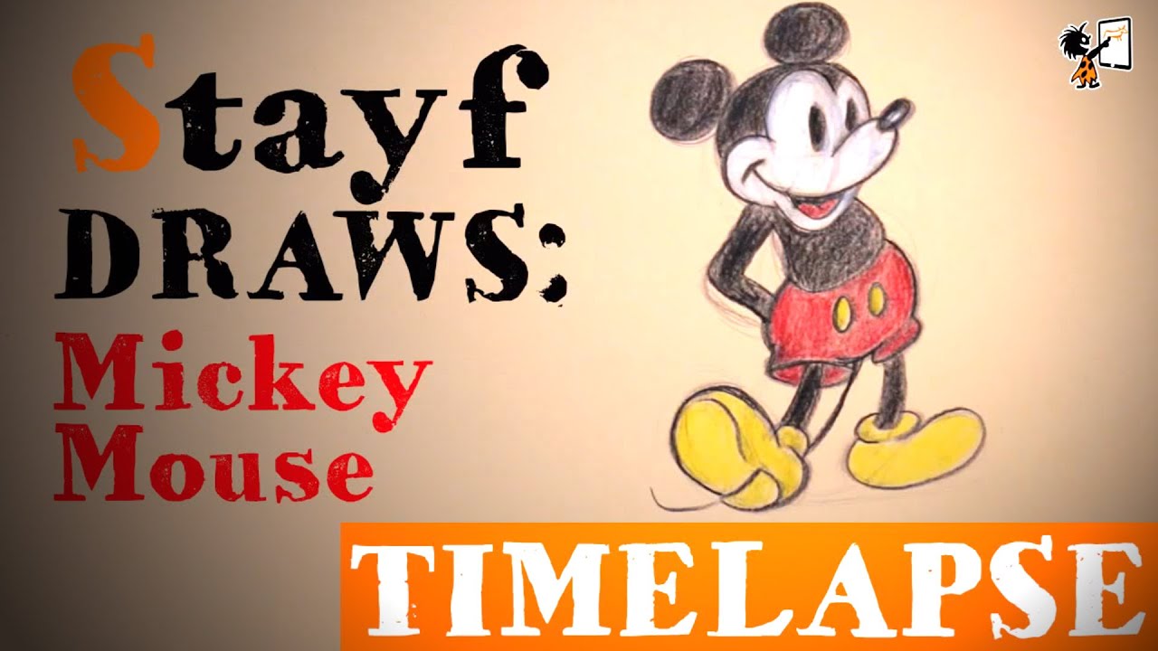 How To Draw Mickey Mouse Timelapse Youtube